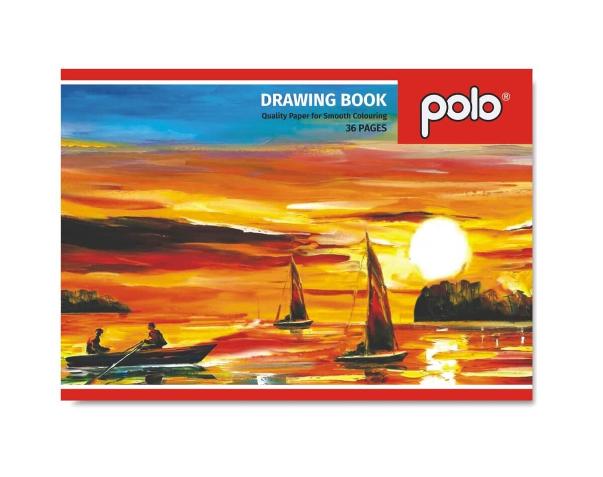 Combo Pack : POLO A4 Drawing Book 36 pages + plastic crayons 28cols ...