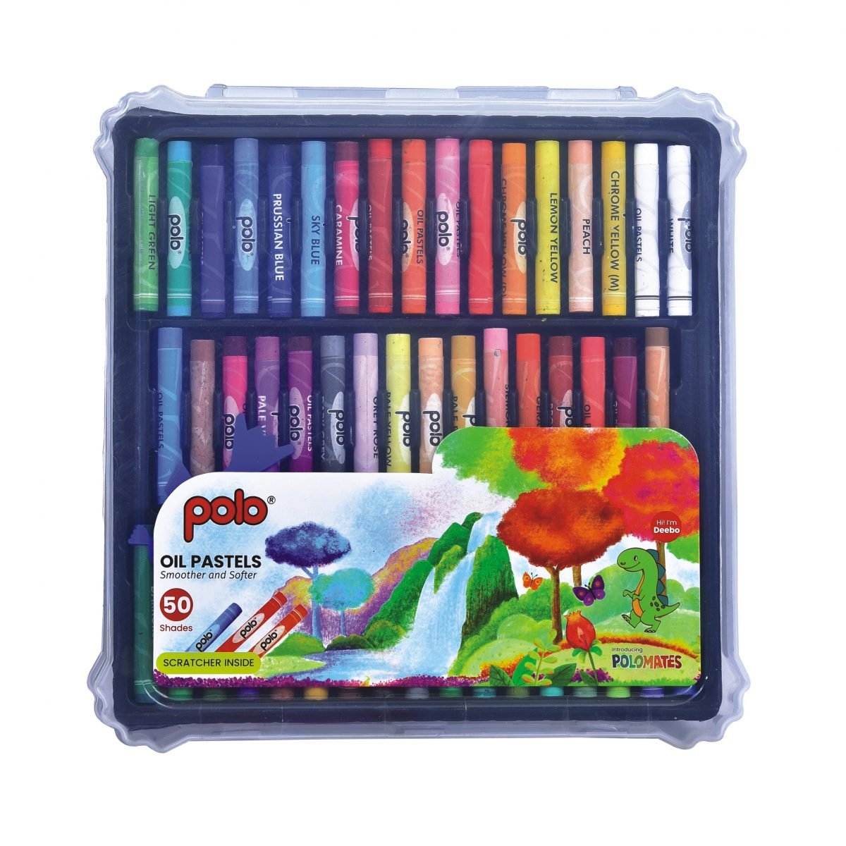 POLO WILD KINGDOM PLASTIC CRAYONS 15 SHADES IN BOX - Polo Colours
