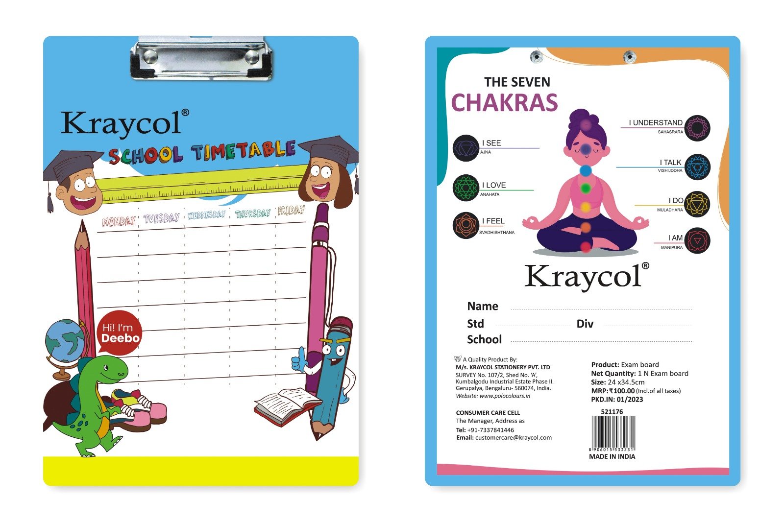 EXAM PAD (MDF) 3.30 MM 24 X 34.5 CM (9.5" X 13.5") 6 DESIGNS - Polo Colours