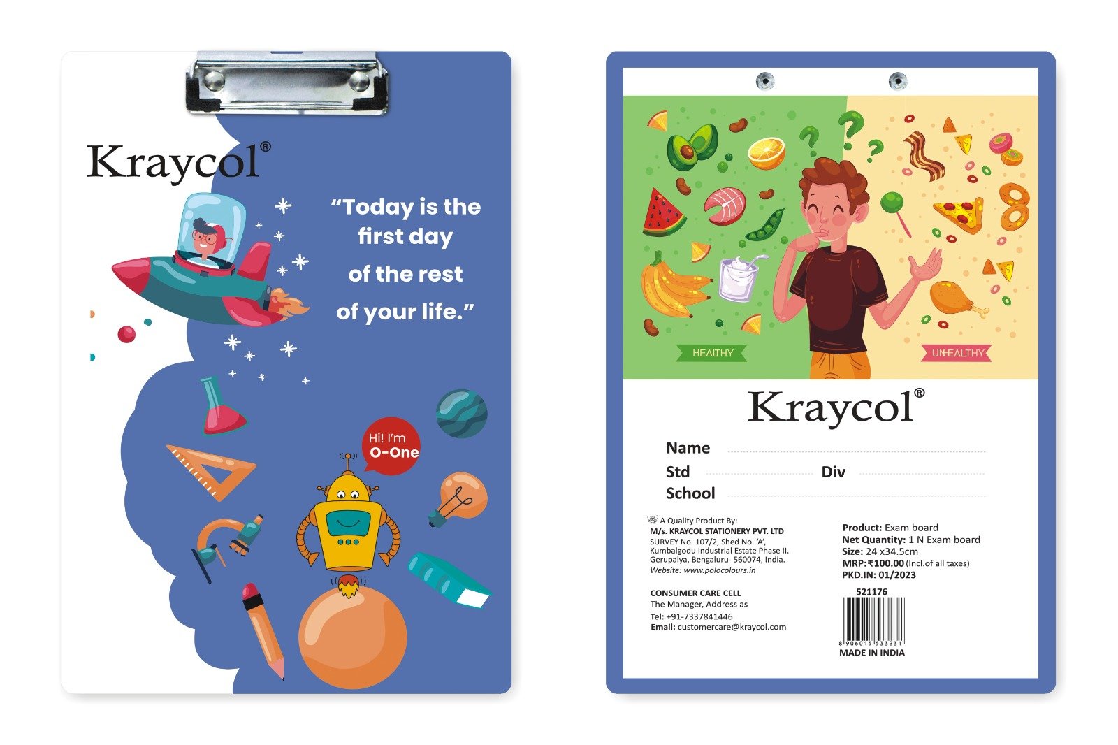 EXAM PAD (MDF) 3.30 MM 24 X 34.5 CM (9.5" X 13.5") 6 DESIGNS - Polo Colours